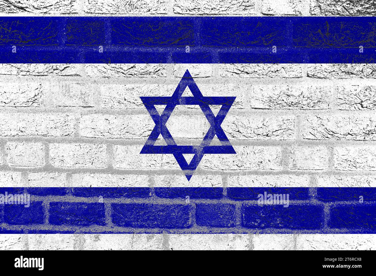 Flag of Israel painted on brick wall Stock Photo - Alamy
