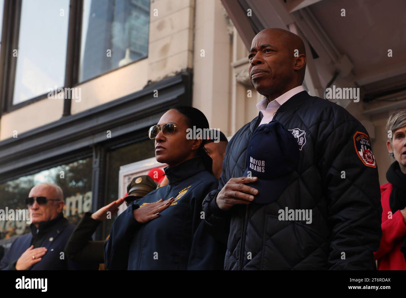 NEW YORK, NEW YORK- NOVEMBER 11: New York City Mayor Eric Adams, NYPD ...