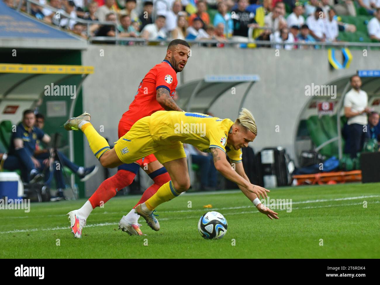 Wroclaw, Poland - September 9, 2023: Kyle Walker of England (in Red ...
