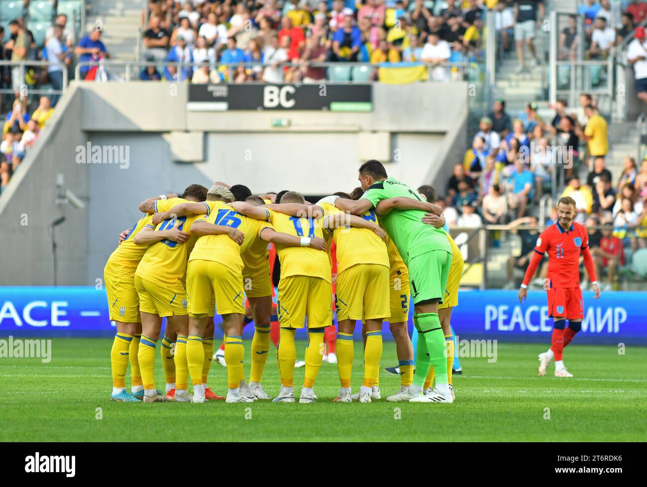 Wroclaw, Poland - September 9, 2023: Players of Ukraine National Team ...