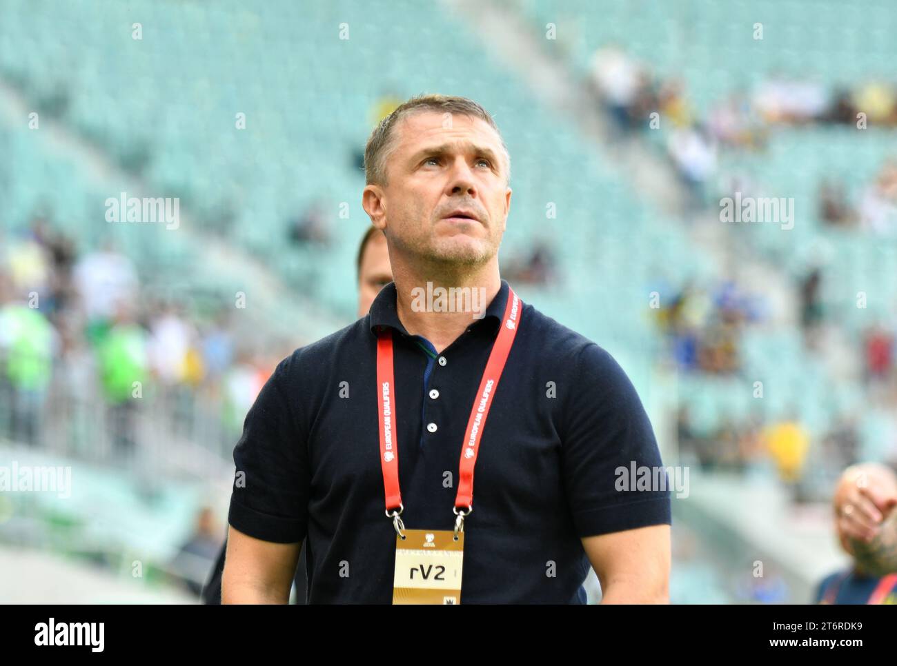 Wroclaw, Poland - September 9, 2023: Ukrainian manager Serhiy Rebrov ...