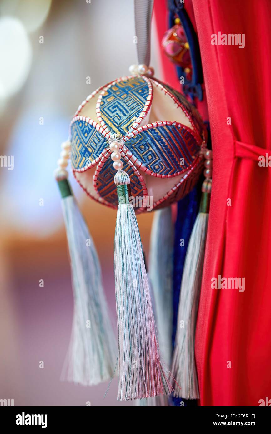 Close-up of traditional hydrangea from the Zhuang ethnic group in ...
