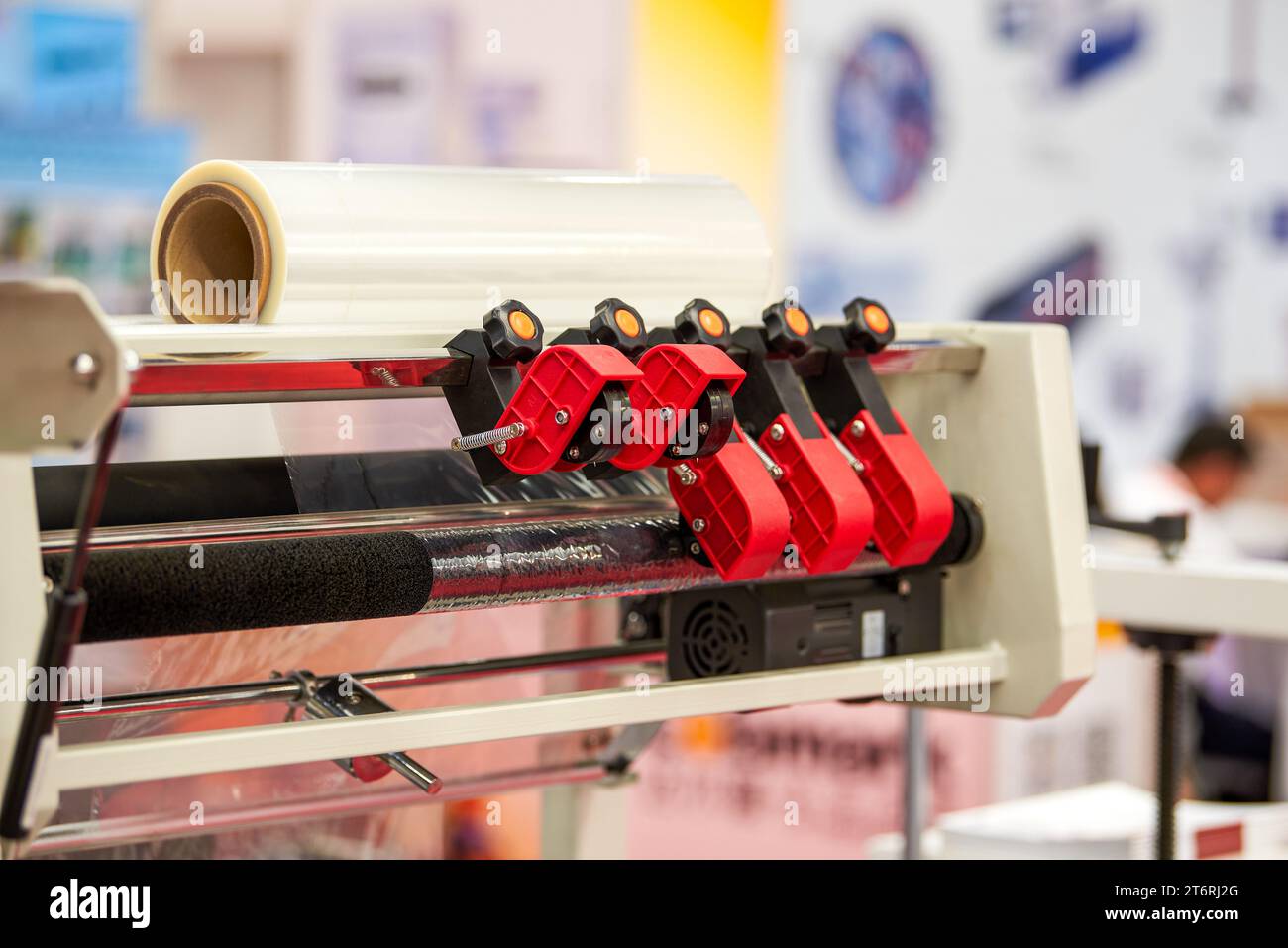 Automatic packaging machinery used in industrial assembly lines Stock ...