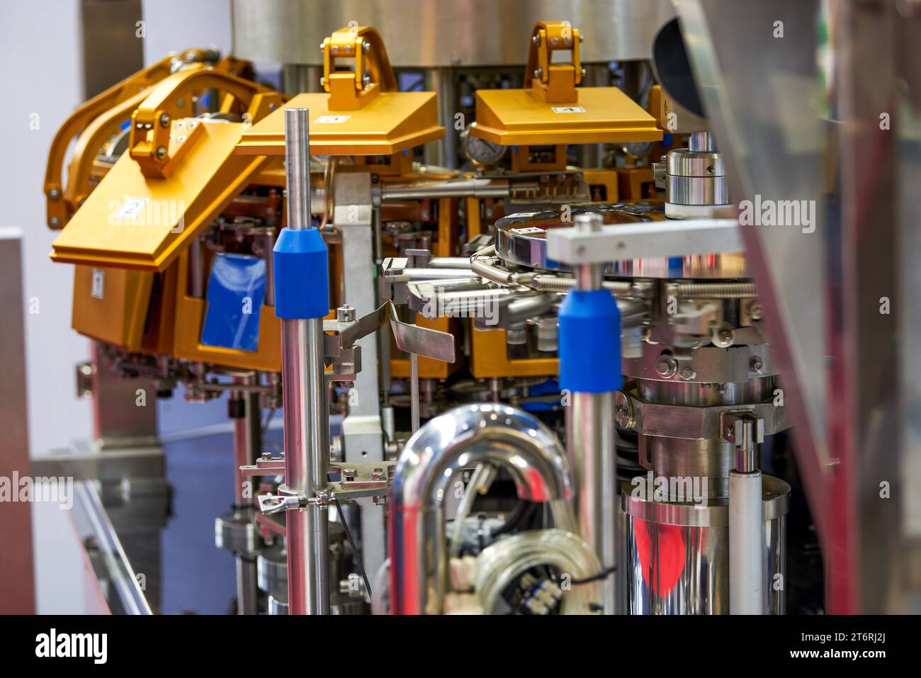 Automatic packaging machinery used in industrial assembly lines Stock ...