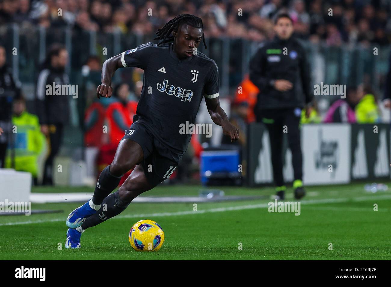 Moise Kean of Juventus FC seen in action during Serie A 2023/24 football match between Juventus ...