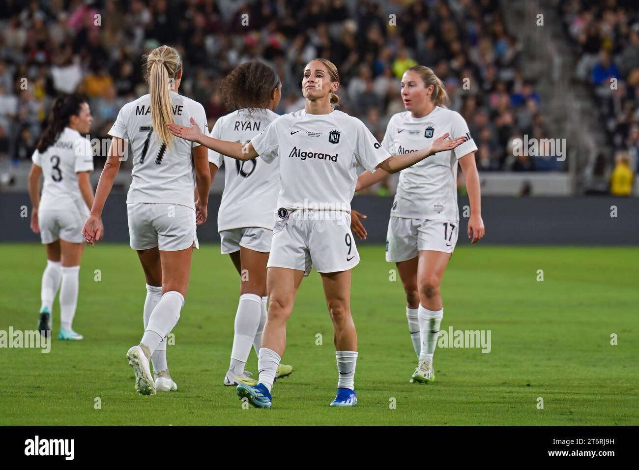 November 11, 2023: Gotham FC forward Esther Gonzalez (9) celebrates ...