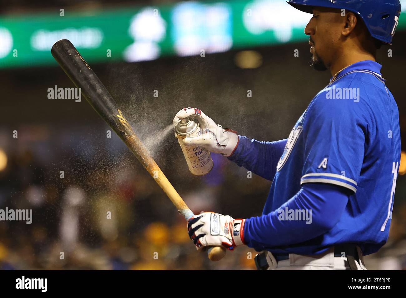 Los Tigres del Licey Robel Garcia (71) stands on deck during the eighth ...