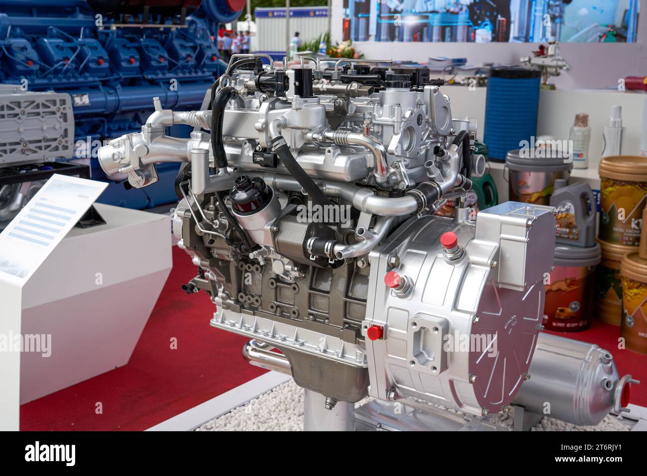 Close-up of a new complex automotive internal combustion engine Stock ...