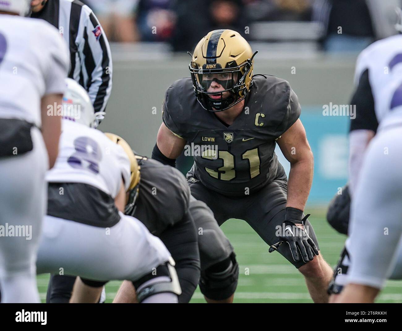 November 11, 2023: Army Black Knights linebacker Leo Lowin (31) during ...