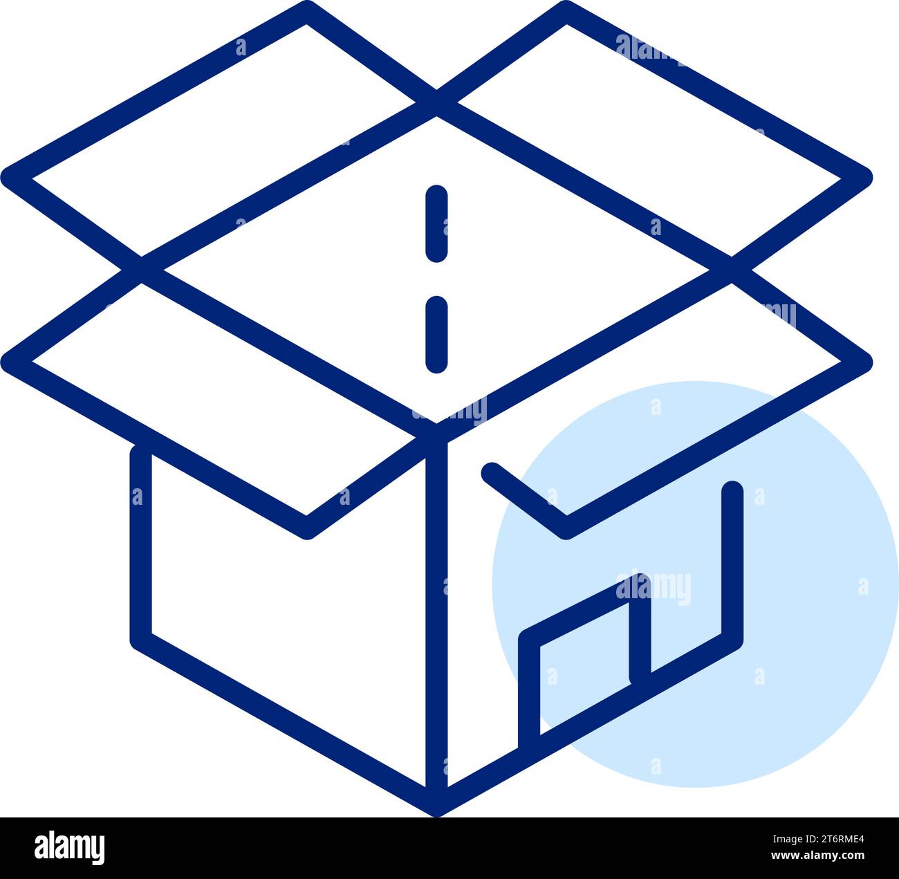 Open a parcel. Cardboard box in 3d. Container for shipping goods. Pixel ...