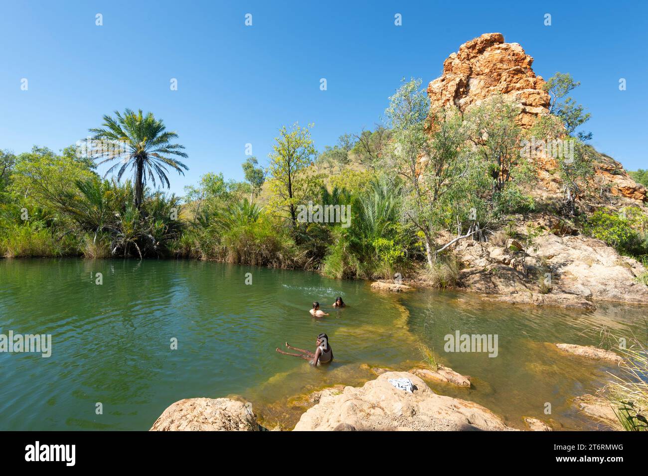 Palm Springs is a popular swimming spot along the Duncan Road ...