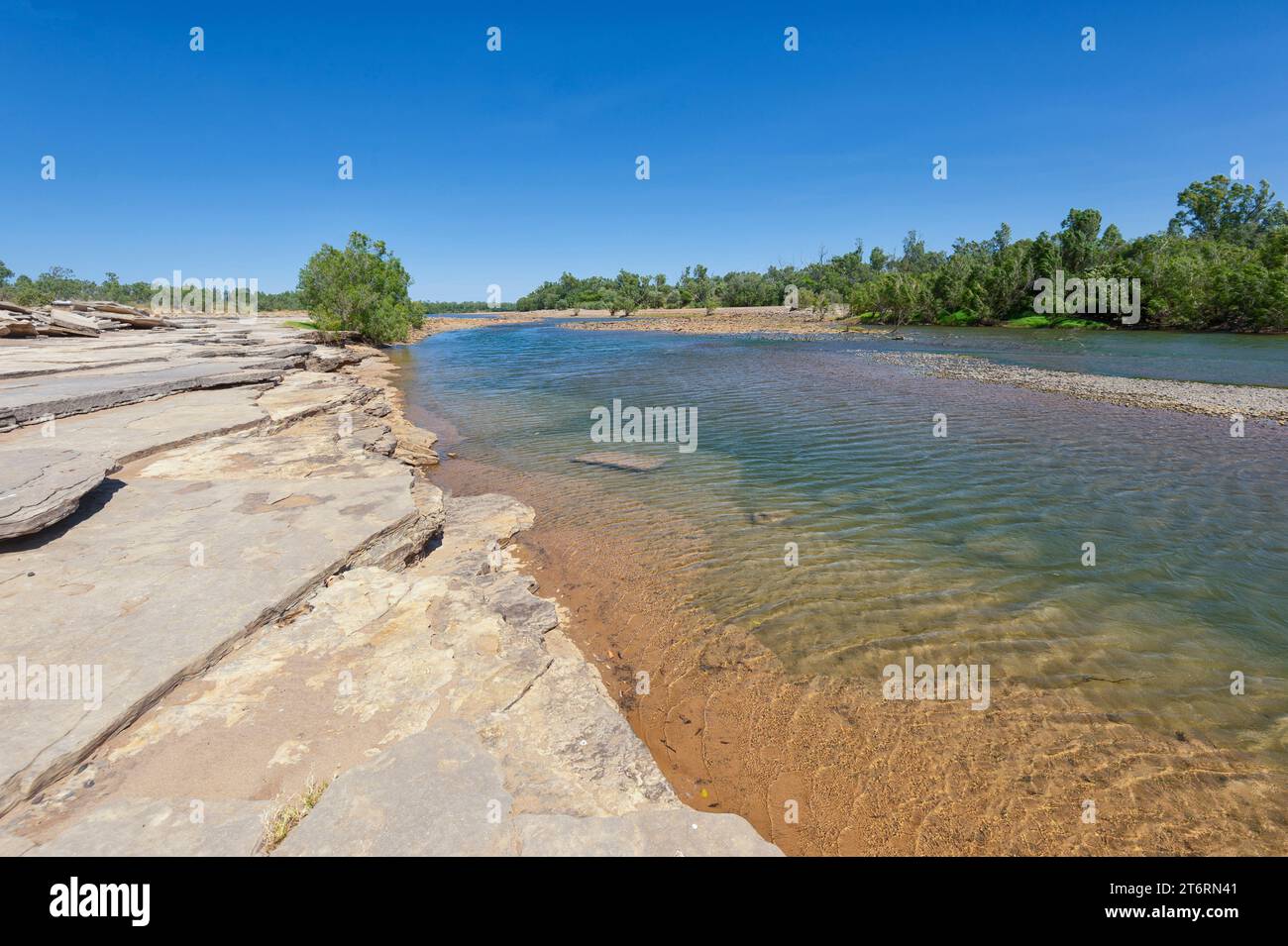 Scenic view of the Orb River, Duncan Road, Kimberley Region, Western ...