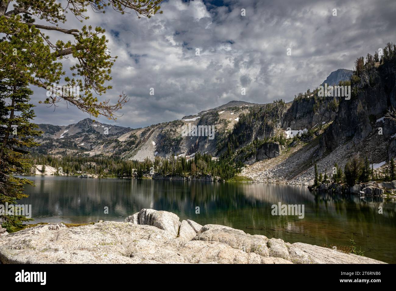 OR02710-00...OREGON - Granite outcropping above Mirror Lake, popular ...