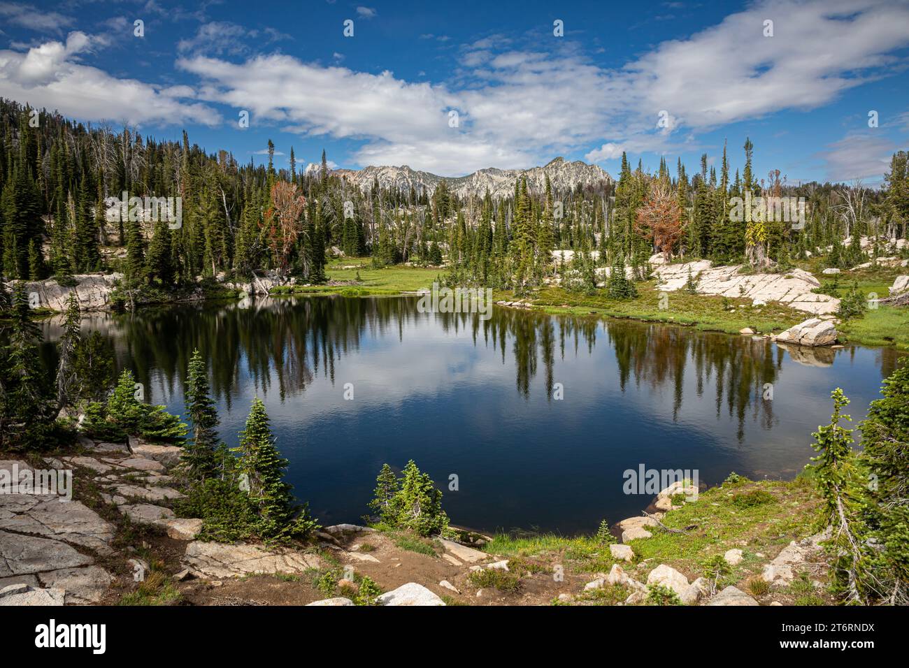 OR02714-00...OREGON - Sunshine Lake with Hurwal Divide and the ...