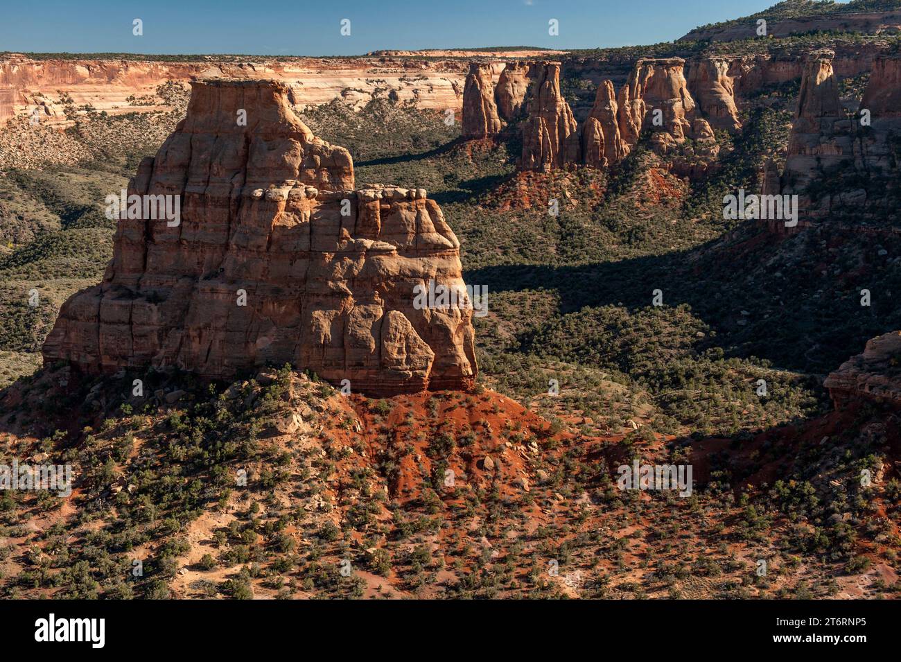 Climbers on Independence Monument in the Colorado National Monument. It ...