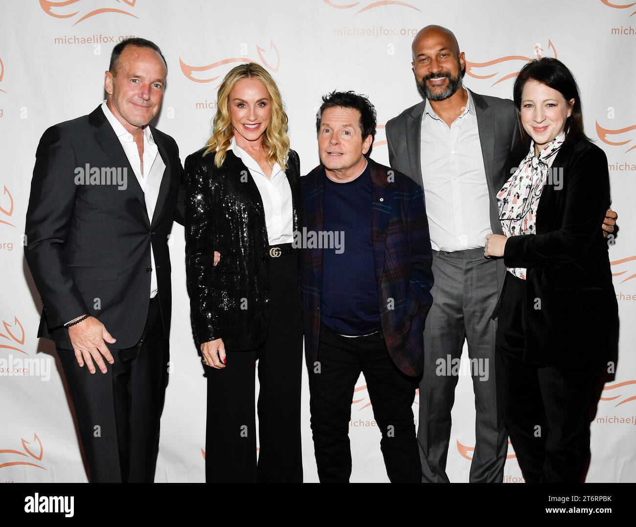 Clark Gregg, left, Tracy Pollan, Michael J. Fox, Keegan-Michael Key and ...