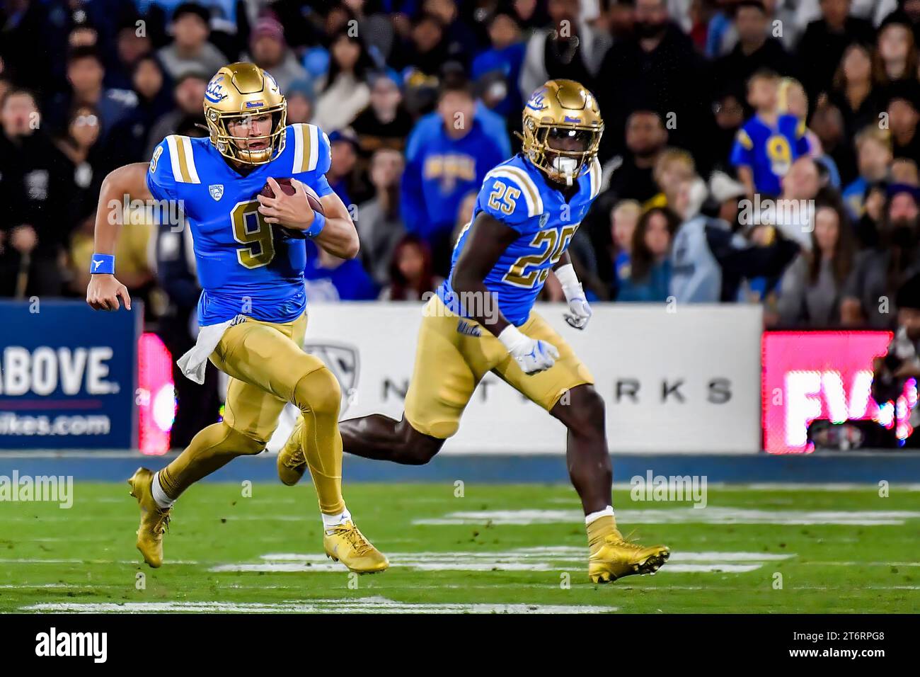 November 11, 2023 Pasadena, CA.UCLA Bruins quarterback Collin Schlee (9 ...