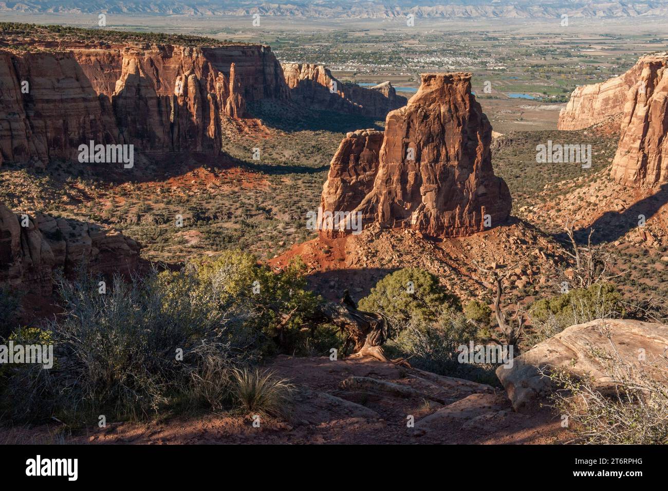 Wedding Canyon in the Colorado National Monument, from Grand View. Near ...