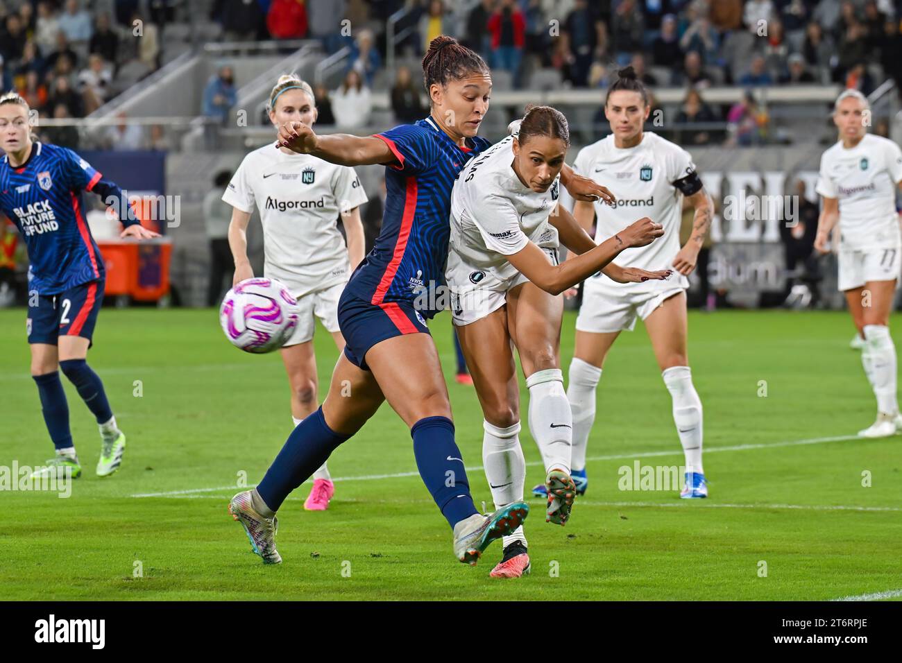 November 11, 2023: Gotham FC forward Lynn Williams (10) clears the ball ...