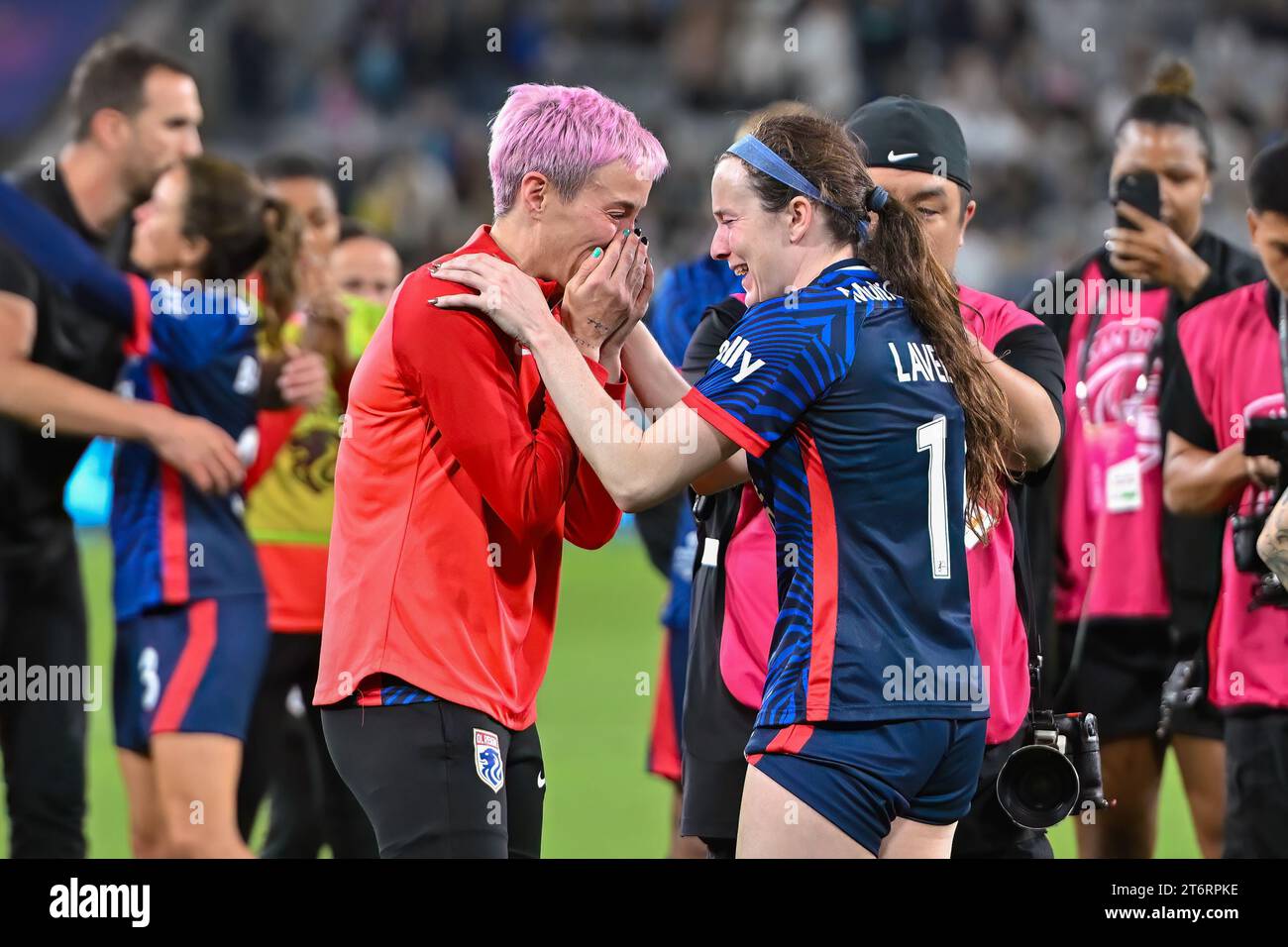 November 11, 2023: OL Reign forward Megan Rapinoe (15) and OL Reign ...