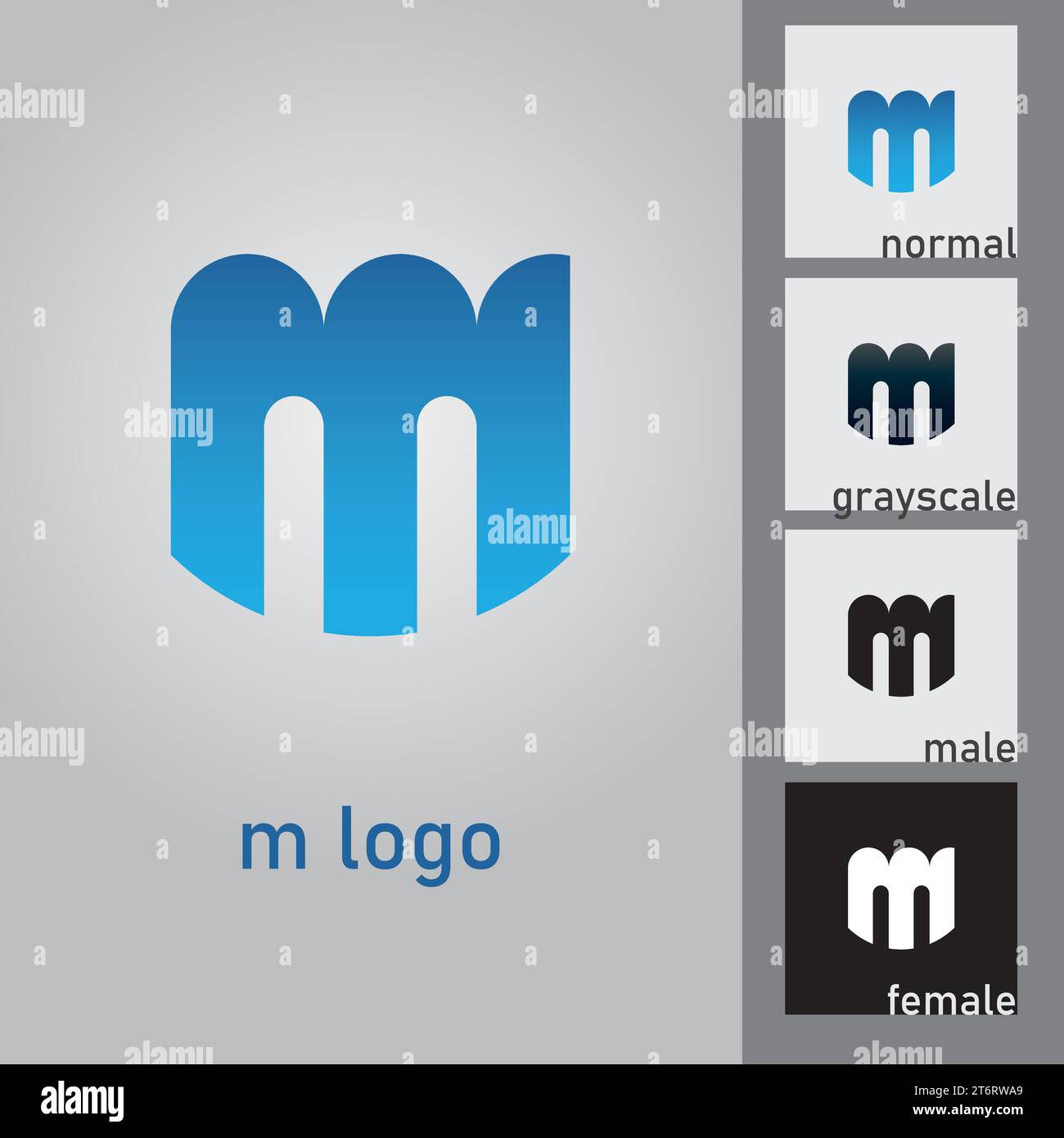 M Letter Logo. Blue Color. - Vector Stock Vector Image & Art - Alamy
