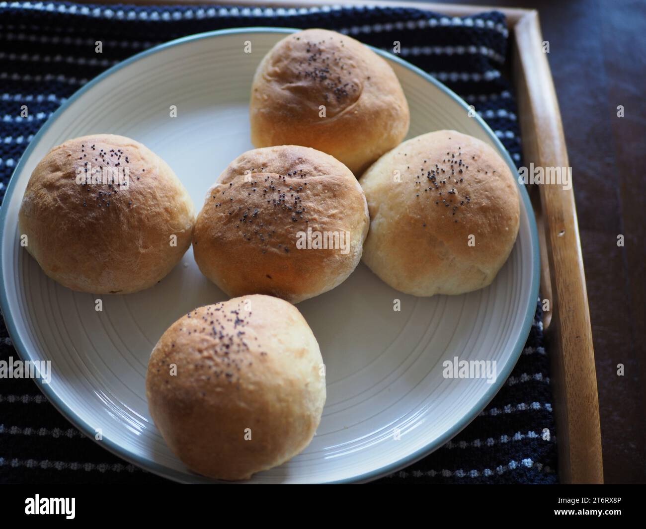 Fresh Sri Lankan Fish and Vegetable filled bun with Poppy seeds on top ...