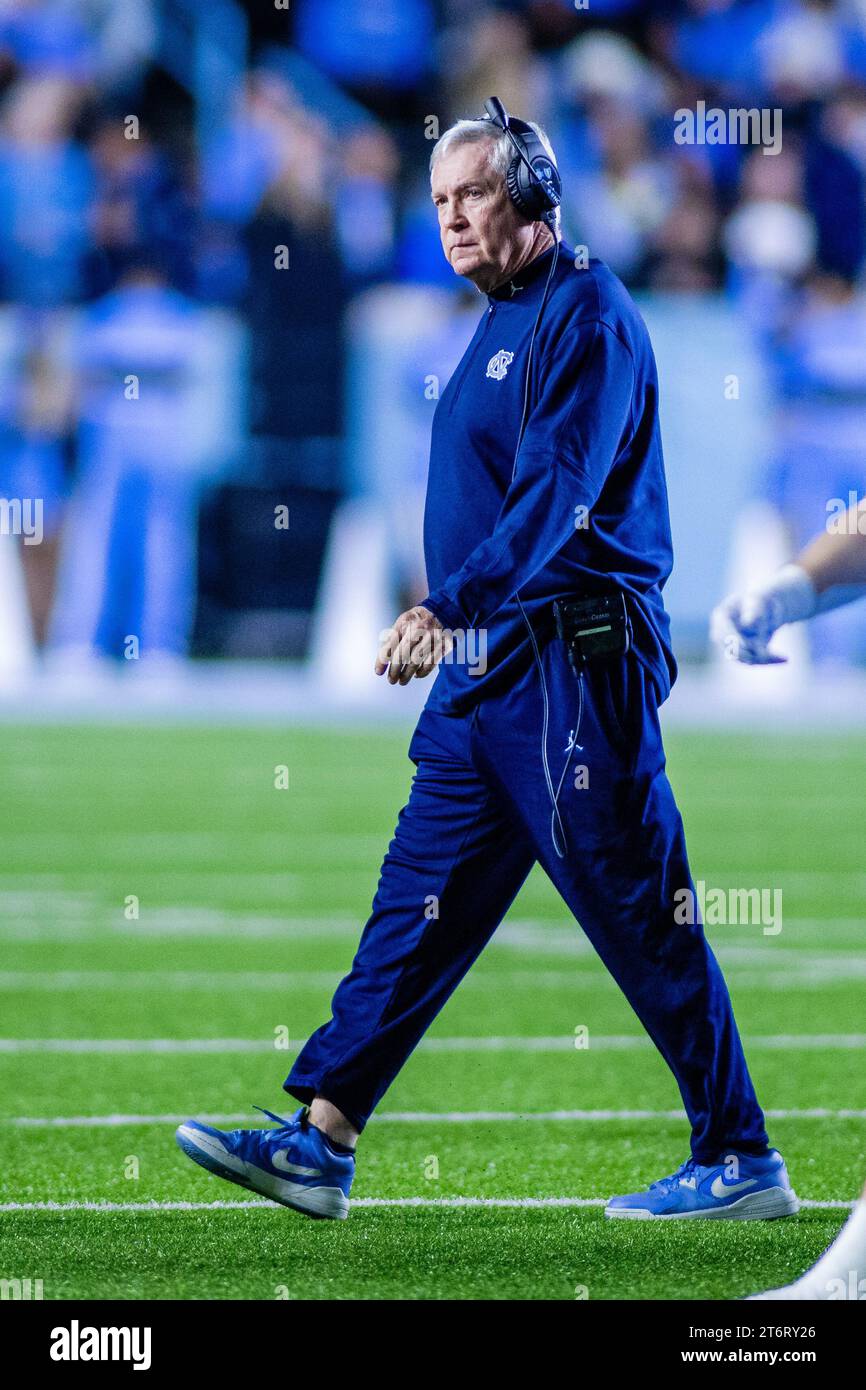 November 12, 2023: North Carolina Tar Heels head coach Mack Brown ...