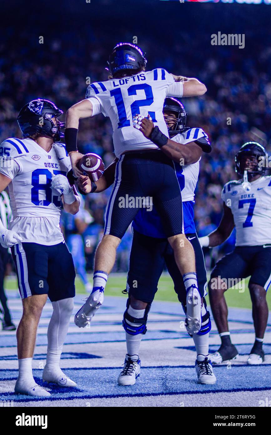 November 11, 2023: Duke Blue Devils quarterback Grayson Loftis (12 ...