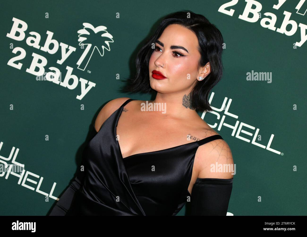 Demi Lovato arrives at The 2023 Baby2Baby Gala held at The Pacific ...