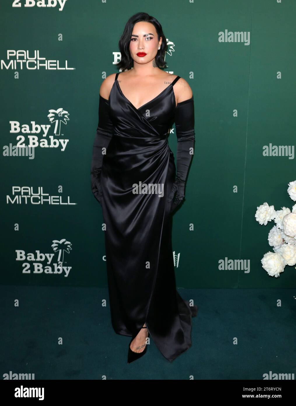 Demi Lovato arrives at The 2023 Baby2Baby Gala held at The Pacific ...