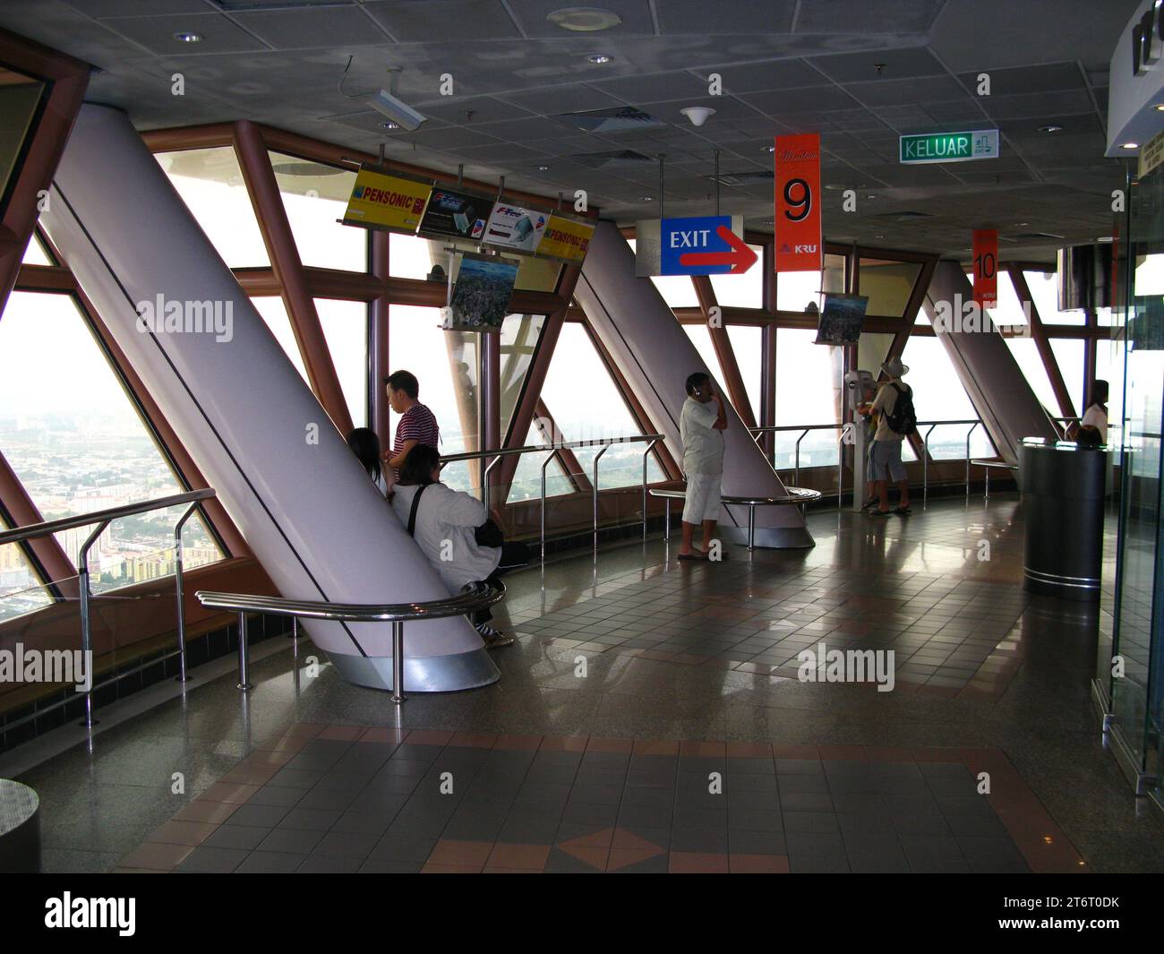 Observation deck in TV Tower Menara in Kuala Lumpur, Malaysia Stock ...