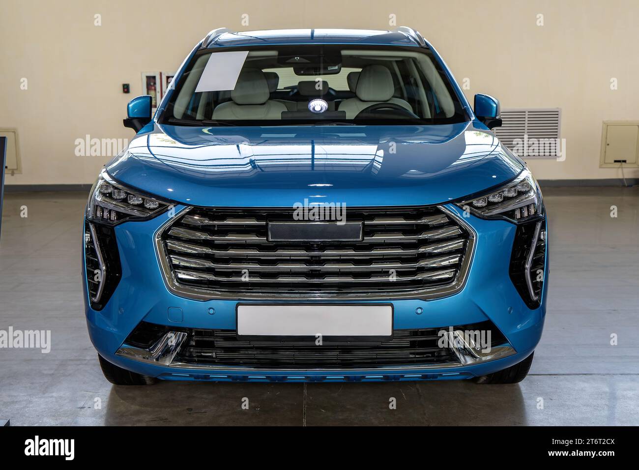 The car of the future is a modern technological car with an electric ...