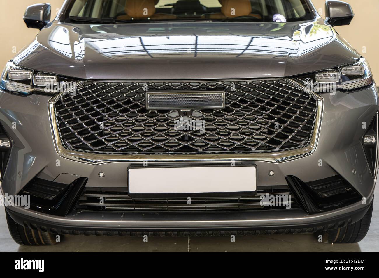 The car of the future is a modern technological car with an electric ...