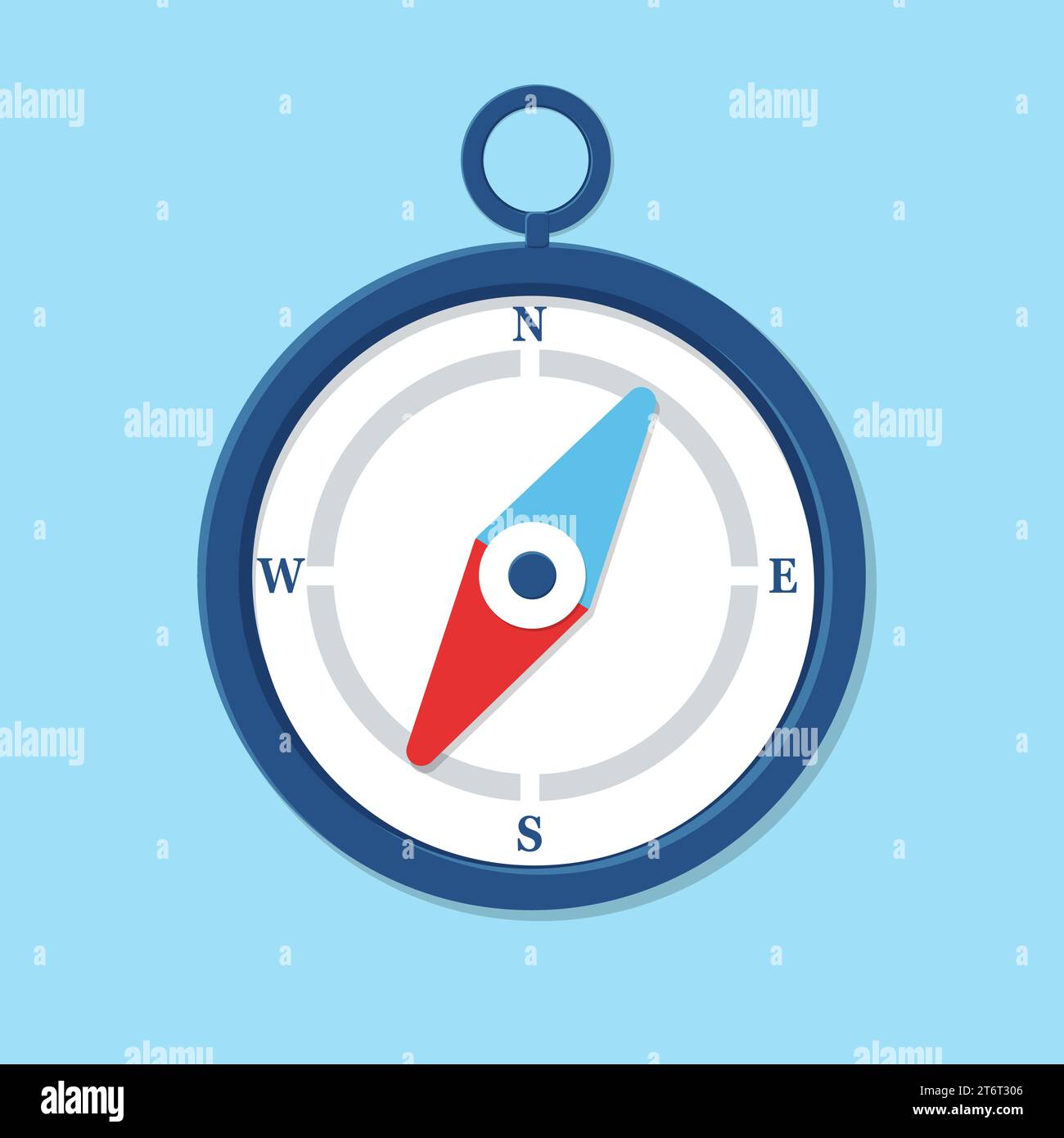 Illustration of nautical compass color flat design Stock Vector Image ...