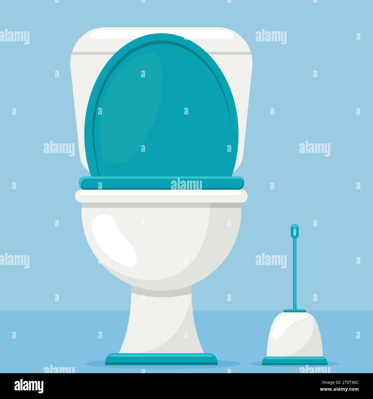 Illustration of toilet color flat design vector Stock Vector Image ...