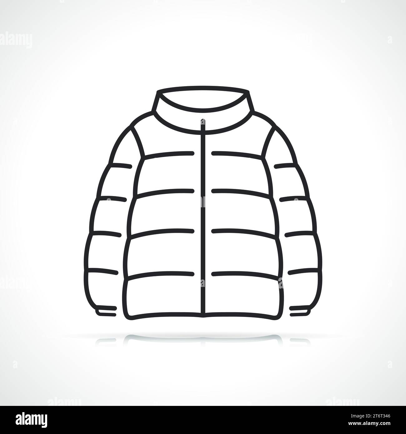 Illustration of puffer jacket or coat icon Stock Vector Image & Art - Alamy