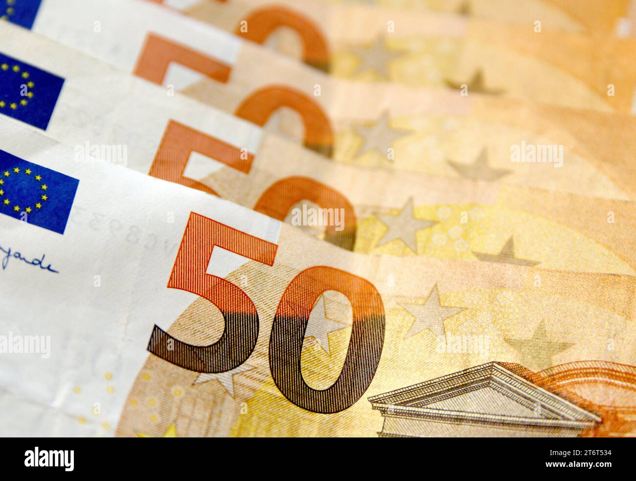 Parts of 50 euro banknotes Stock Photo - Alamy
