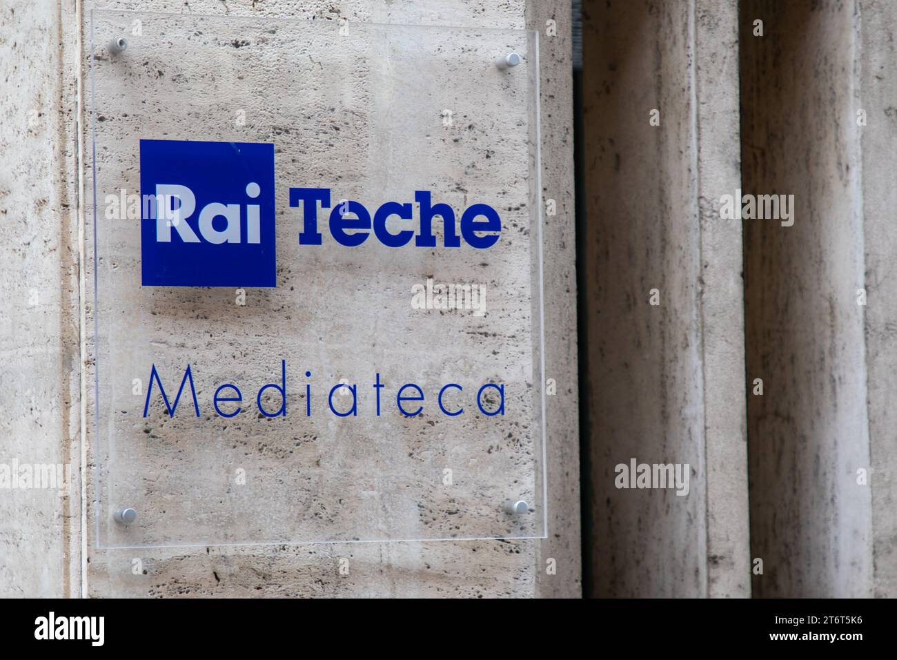 Turin , Italy - 10 26 2023 : rai teche mediateca Radio Televisione ...