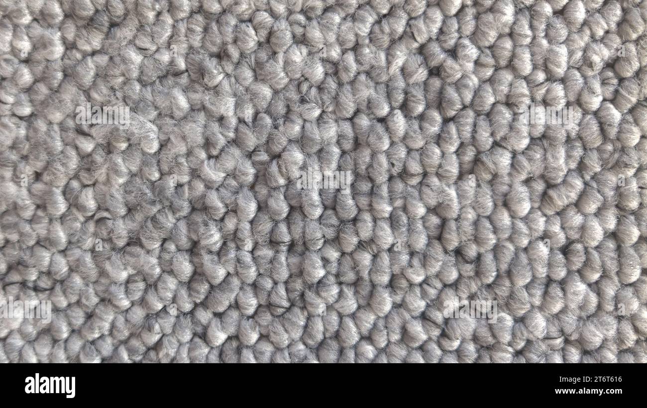White grey wool Soft Carpet Texture Surface in Closeup shot and Top ...