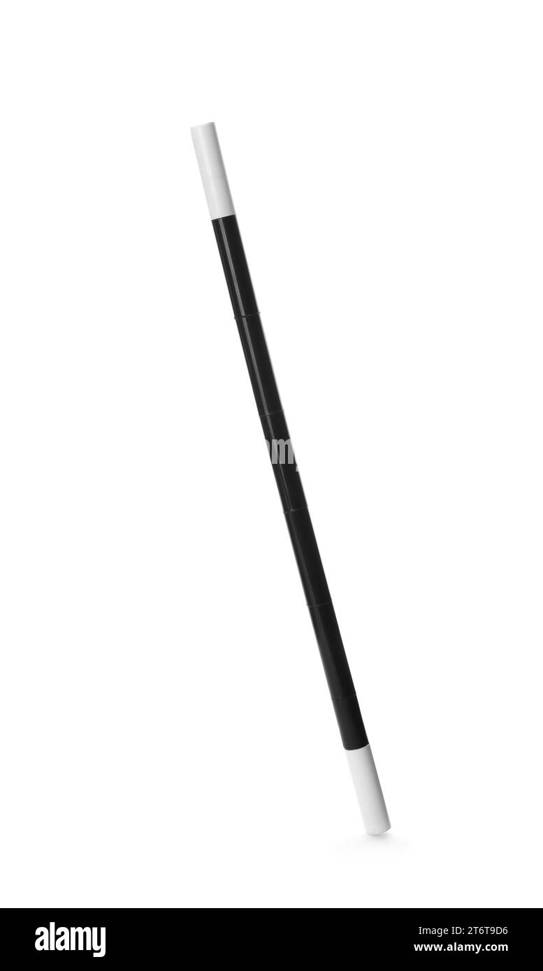 Beautiful black magic wand isolated on white Stock Photo - Alamy