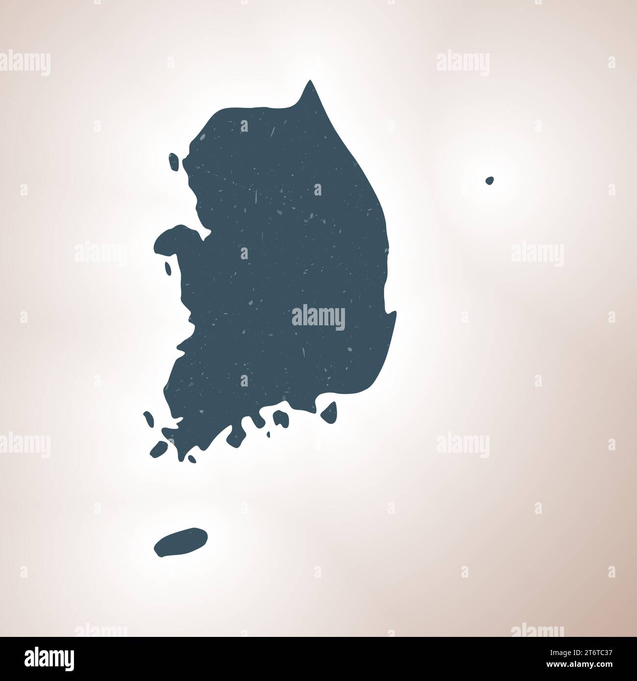 South Korea shape on gradient background. Country map with scratch ...