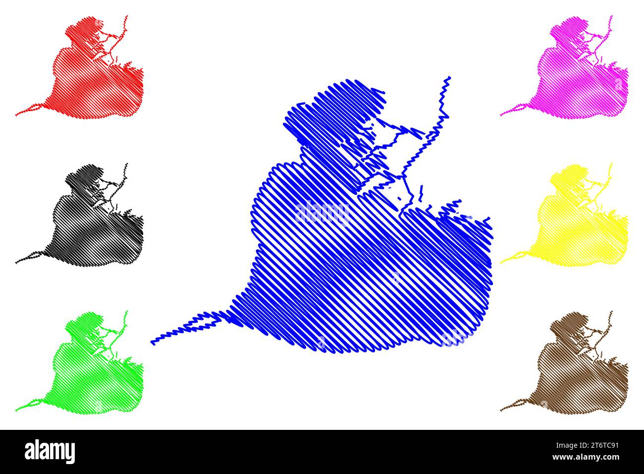 Lake St. Clair(Canada, United States, North America, us) map vector ...