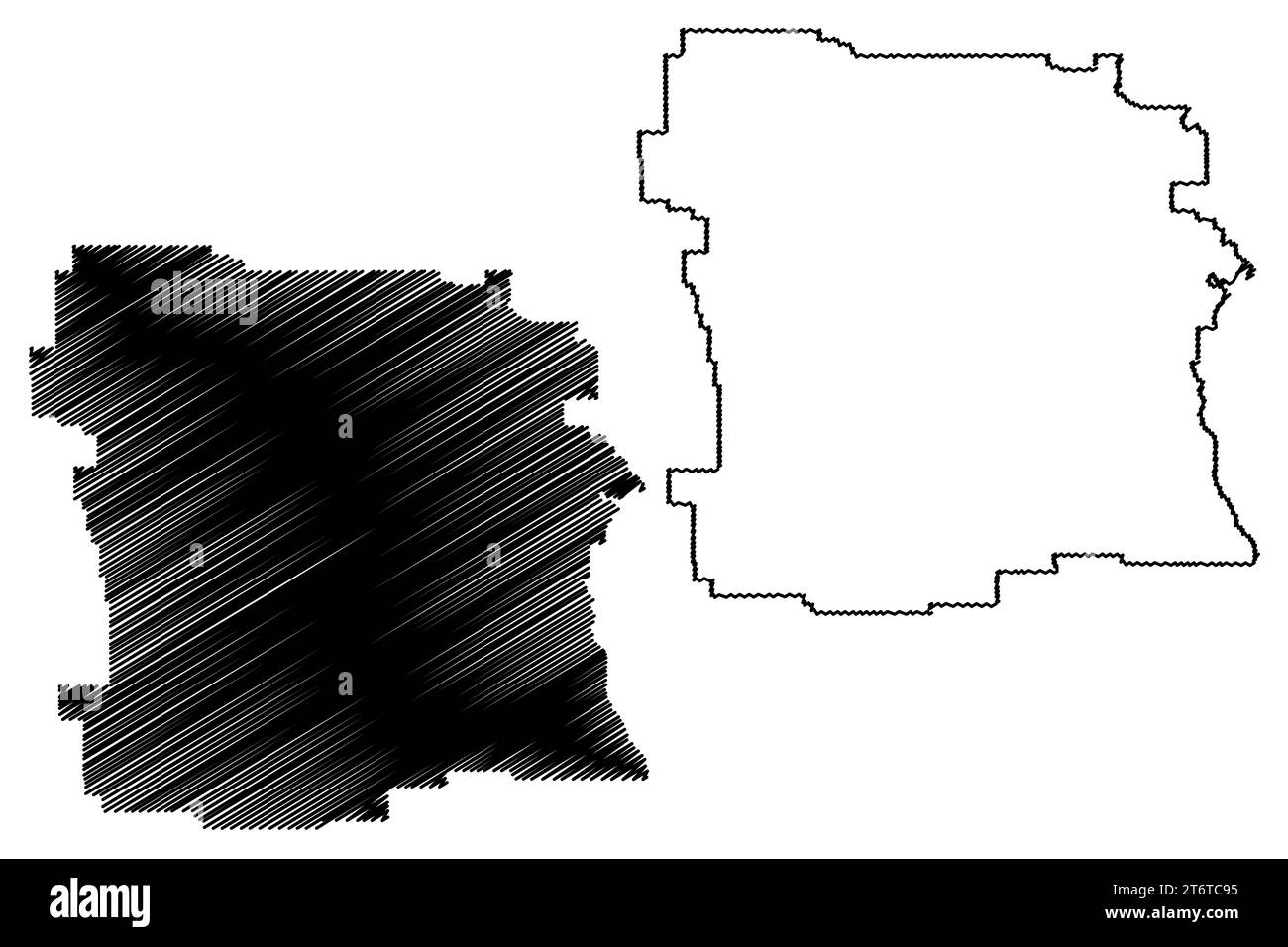 Division No. 8 (Canada, Alberta Province, North America) map vector ...
