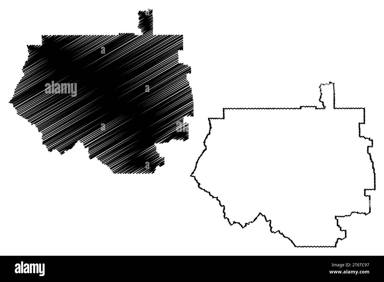 Division No. 9 (Canada, Alberta Province, North America) map vector illustration, scribble ...