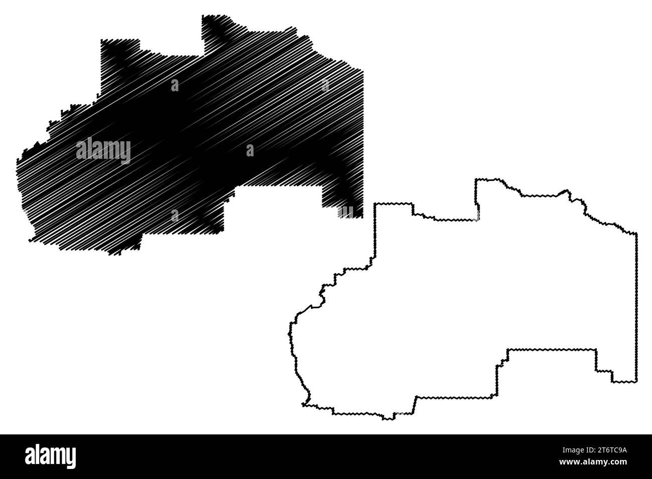 Division No. 7 (Canada, Alberta Province, North America) map vector ...