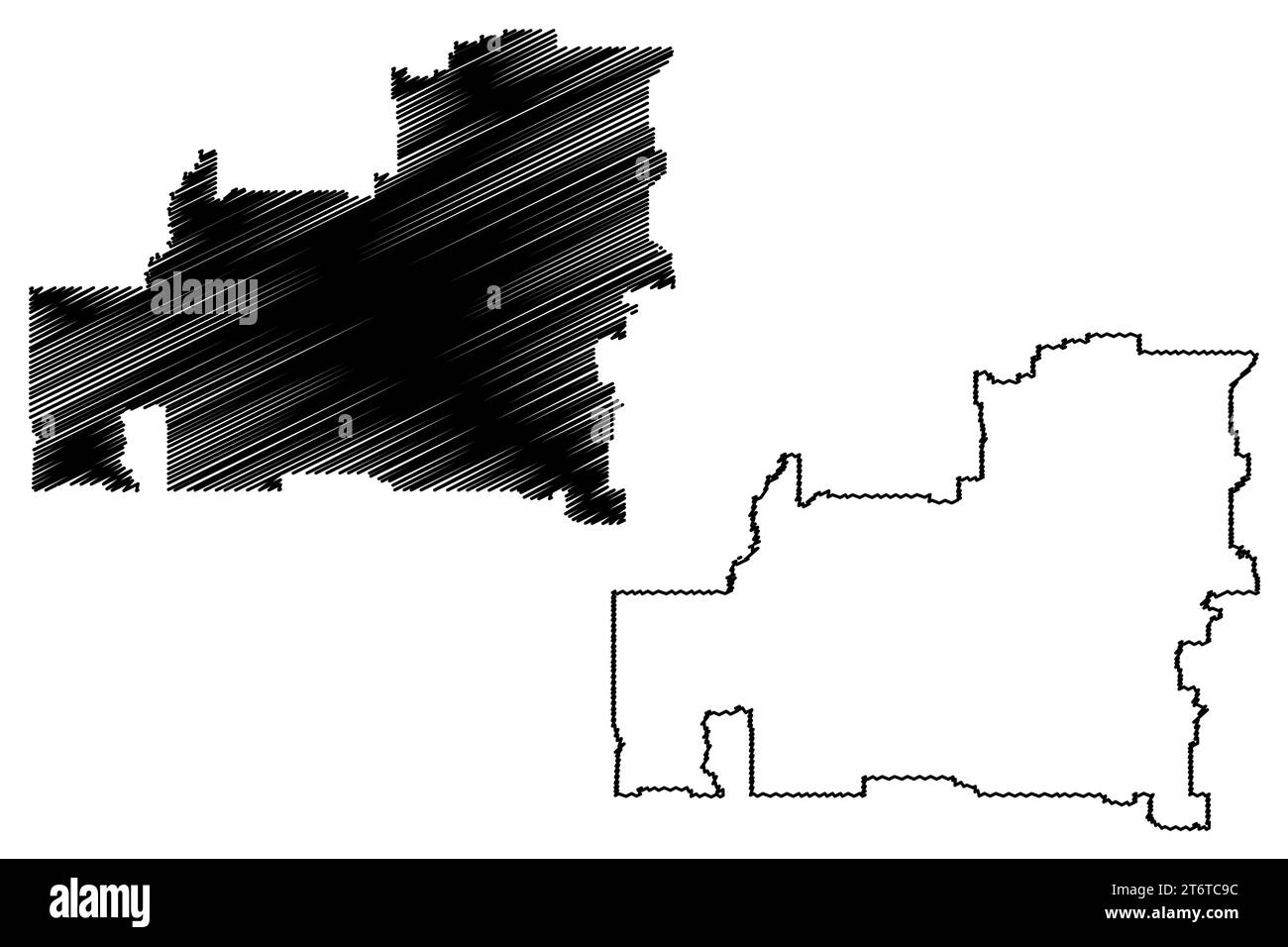 Division No. 11 (Canada, Alberta Province, North America) map vector ...