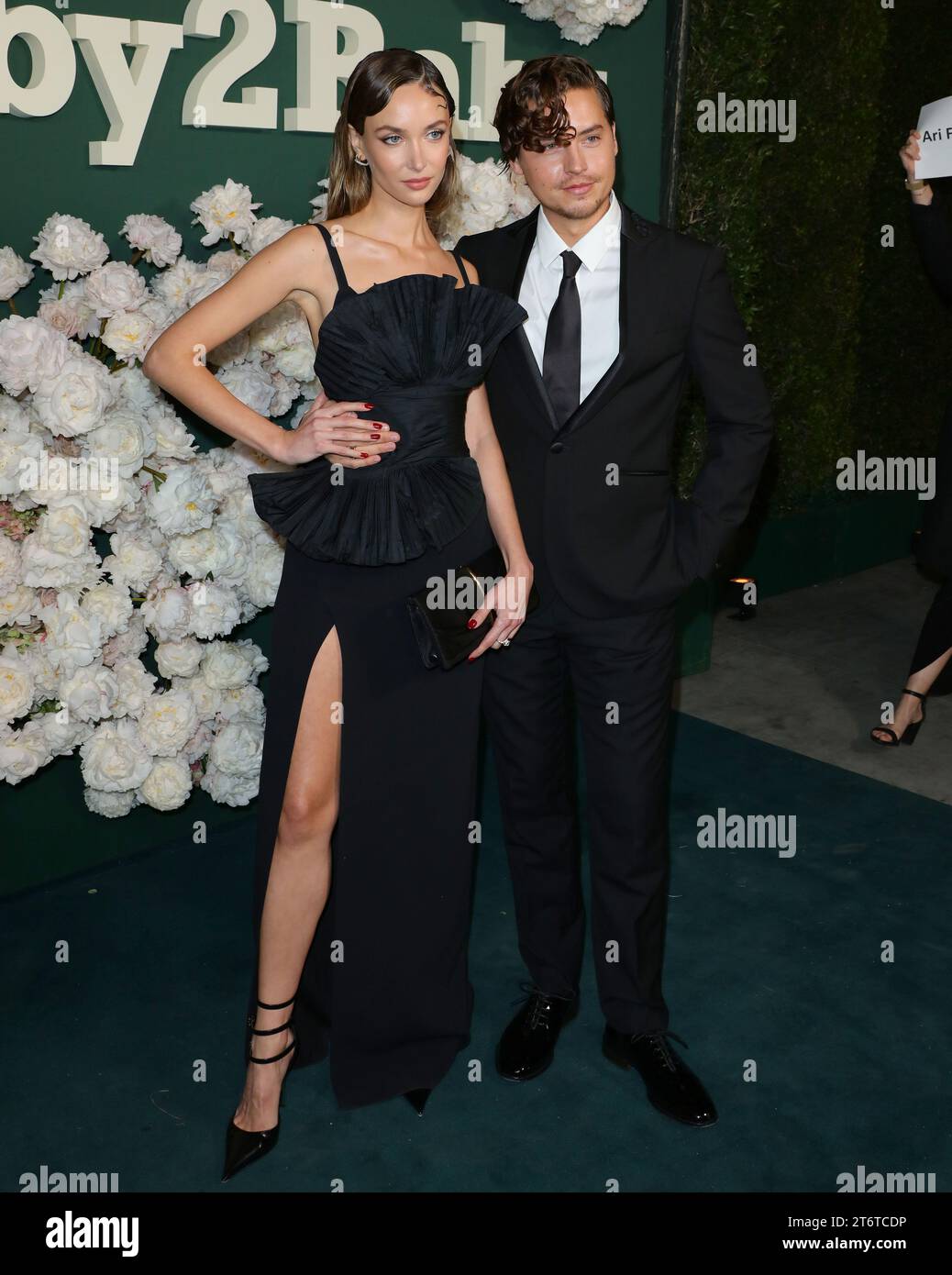 Ari Fournier, Cole Sprouse arrives at The 2023 Baby2Baby Gala held at ...