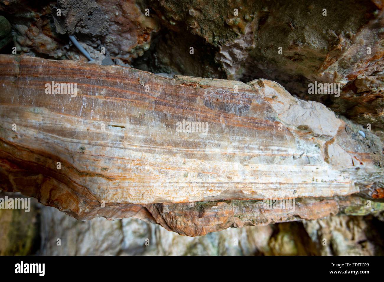 Composed Layers of Calcite Carbonate in a Cave Stock Photo - Alamy