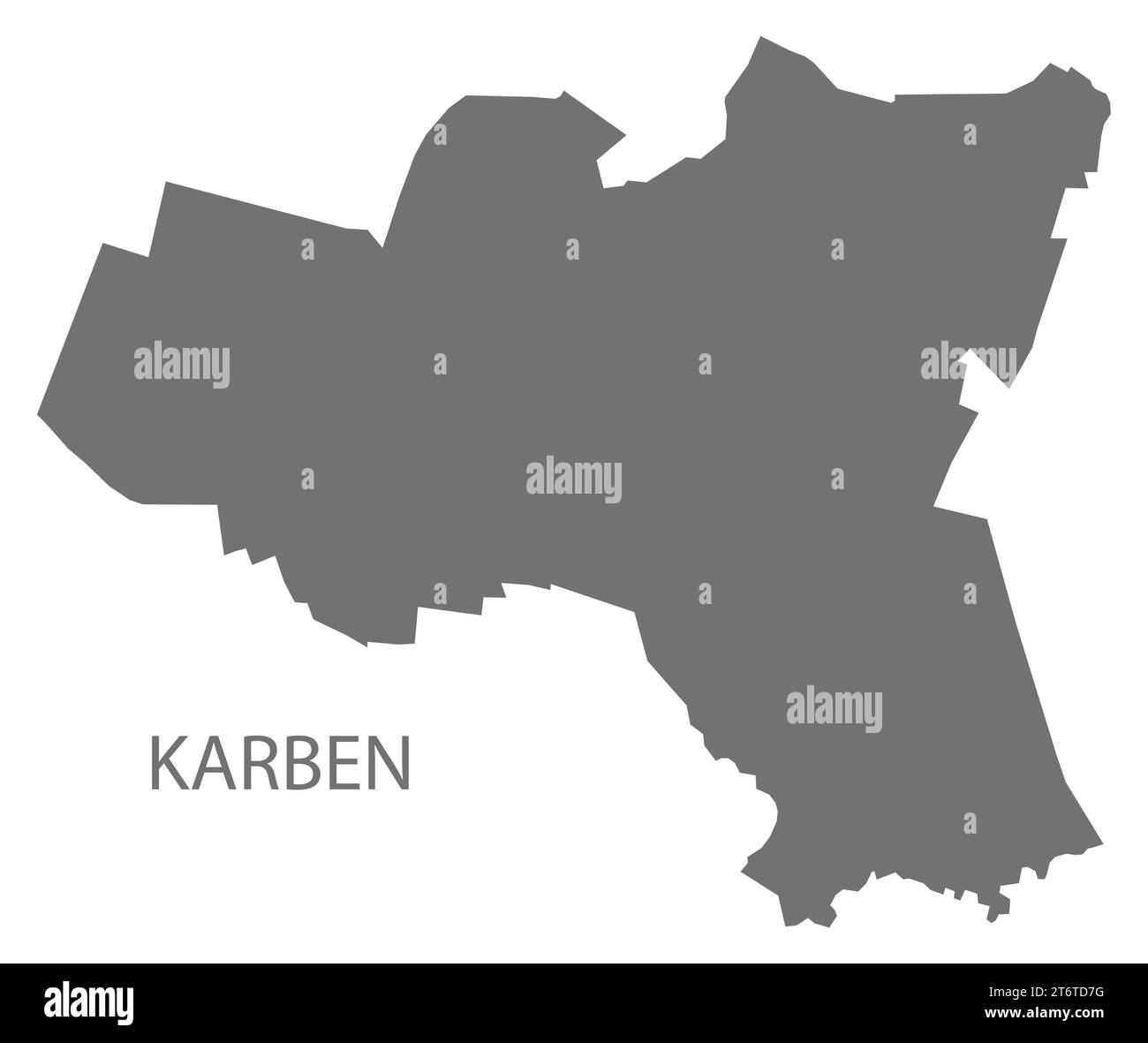 Karben German city map grey illustration silhouette shape Stock Vector ...