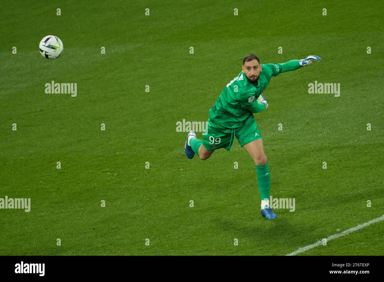 PSG goalkeeper Gianluigi Donnarumma during the French championship ...